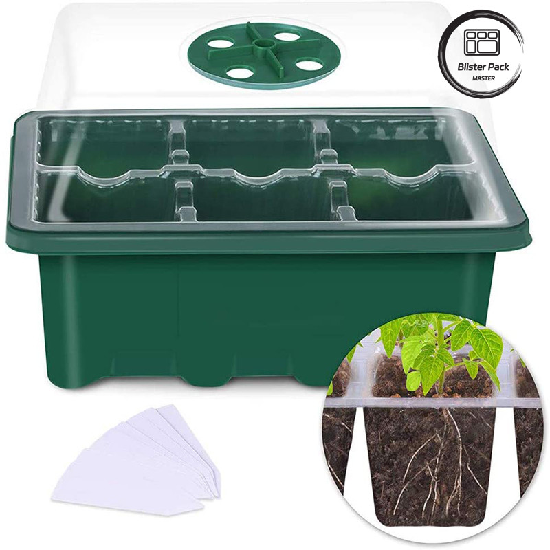 Multi Functional Indoor Garden Nursery Box Plastic Seedling Trays / 6 ...